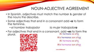 Spanish I: 1st Semester Review | PPTX