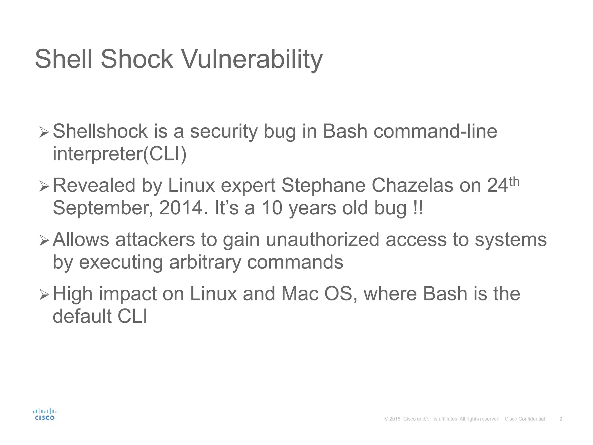 Shellshock & Poodle Attacks, fix | PPT