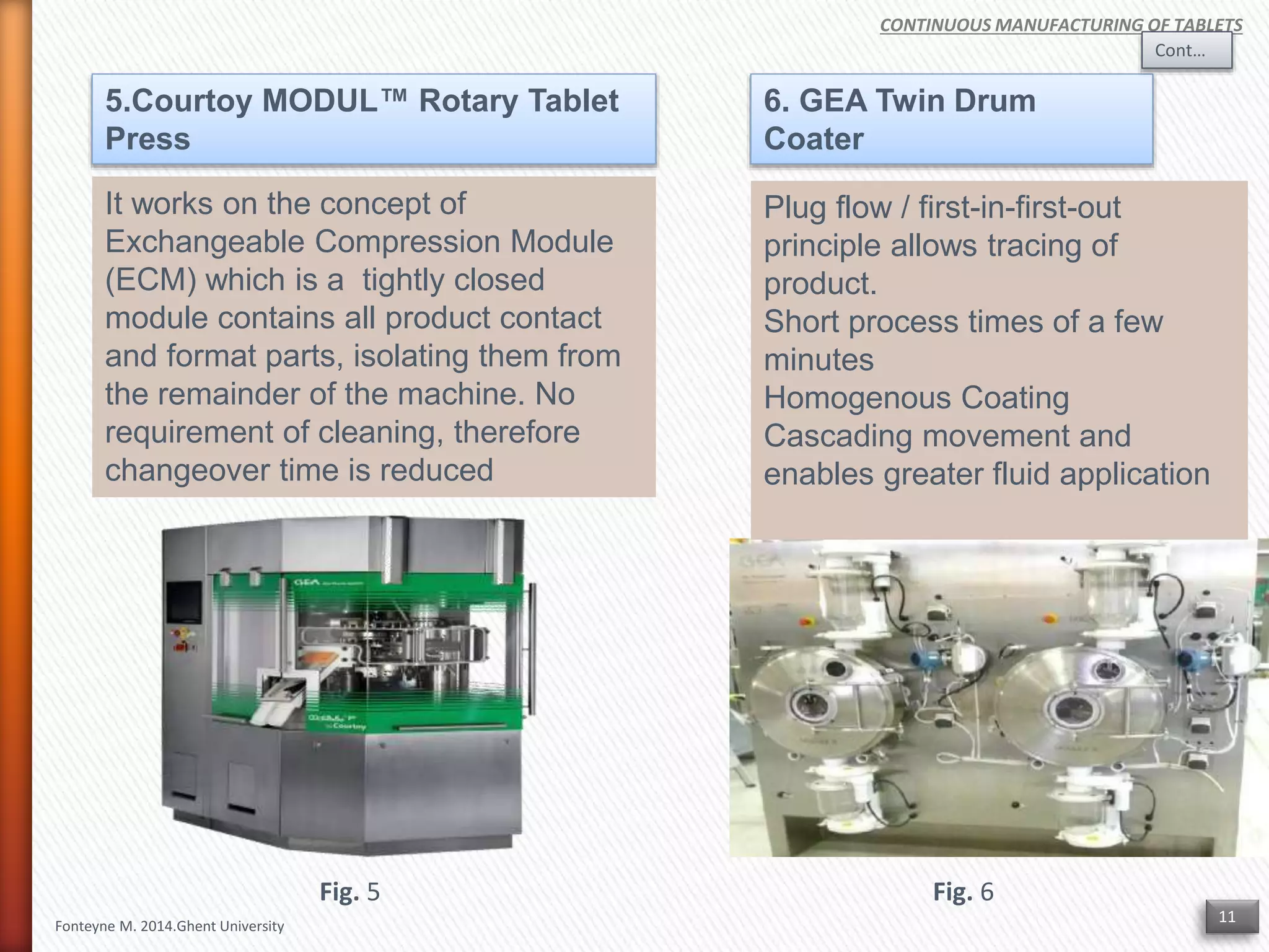 Continuous Manufacturing of Tablets | PPTX