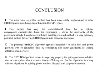 Solution of Combined Heat and Power Economic Dispatch Problem Using Different Optimization ...
