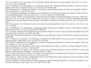 Solution of Combined Heat and Power Economic Dispatch Problem Using Different Optimization ...