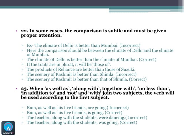 SSC Exams :- Important rules with examples for nouns | PPTX