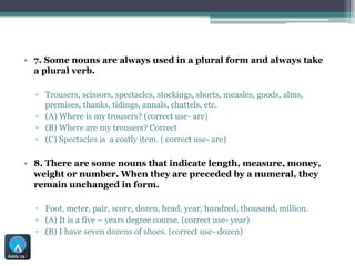 SSC Exams :- Important rules with examples for nouns | PPTX