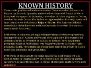 HISTORY OF KAMMA, KAPU, REDDY & VELAMA | PPTX | Hinduism | Religion ...
