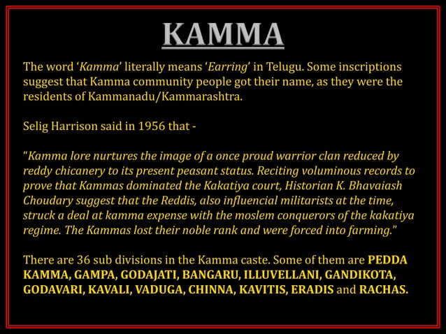 HISTORY OF KAMMA, KAPU, REDDY & VELAMA | PPTX | Hinduism | Religion ...