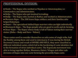 HISTORY OF KAMMA, KAPU, REDDY & VELAMA | PPTX