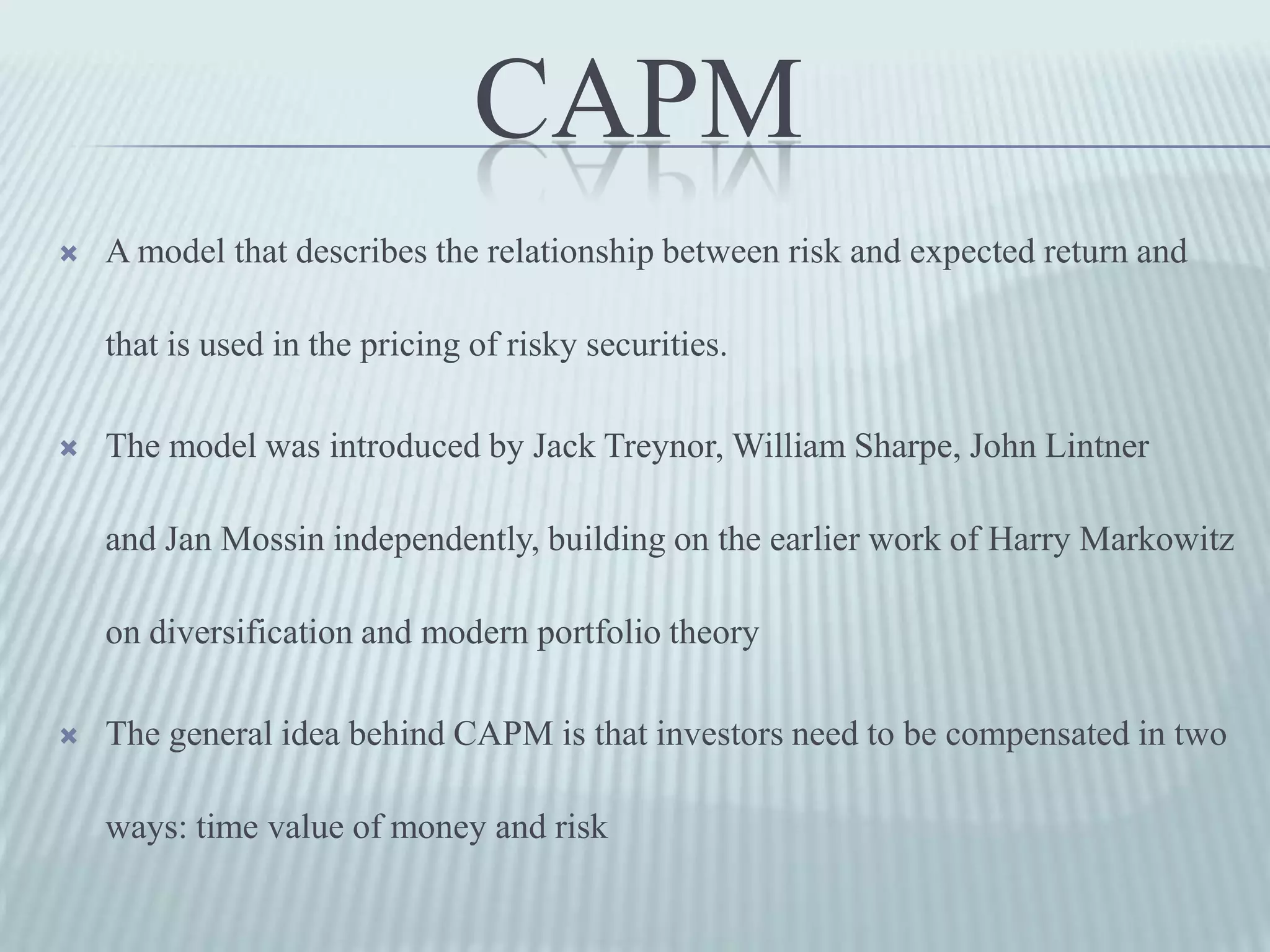 CAPM | PPTX