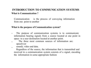 INTRODUCTION TO ANALOG COMMUNICATION SYSTEM | PPTX