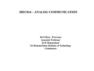 Introduction to Analog Communication systemtx | PPTX | Computer Networking | Computing
