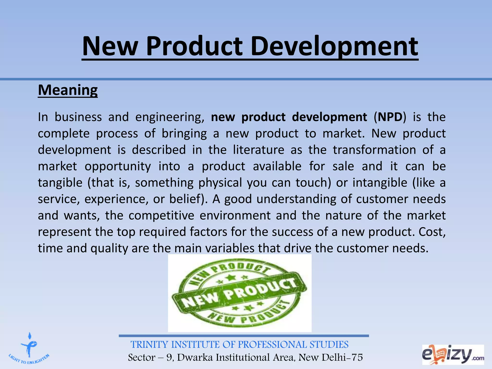 NEW PRODUCT DEVELOPMENT- Types of new Product | PPTX