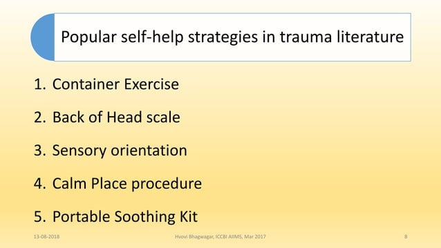 Self regulation for trauma iccbi | PPTX | Physical Therapy | Wellness