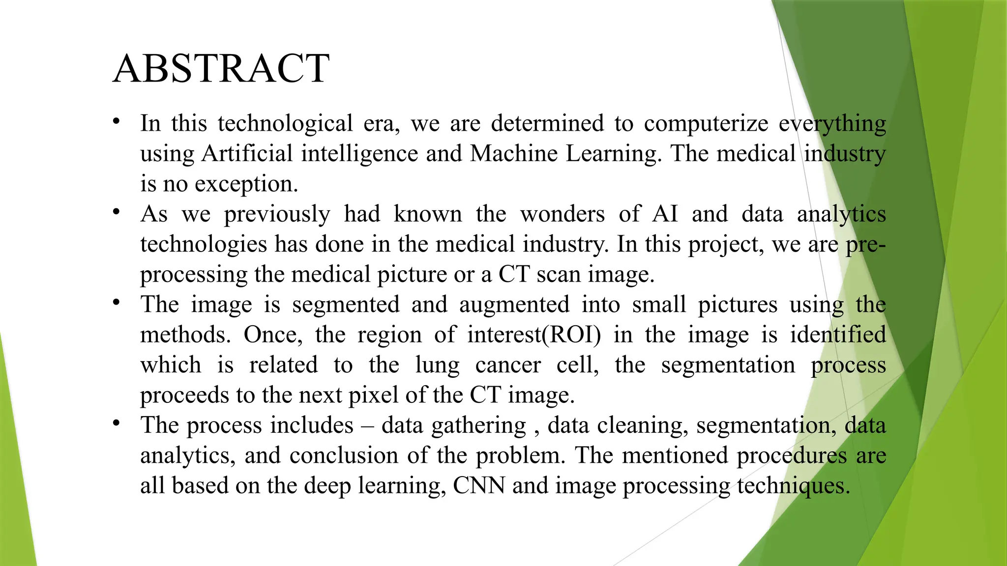 Lung Cancer Detection using SVM and 3D CNN | PPT