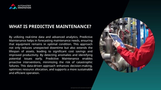 PREDICTIVE MAINTENANCE WITH IOT: REDUCING DOWNTIME IN MANUFACTURING | PPTX