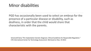 Presentation on Preimplantation Genetic Diagnosis (PGD) | PPTX