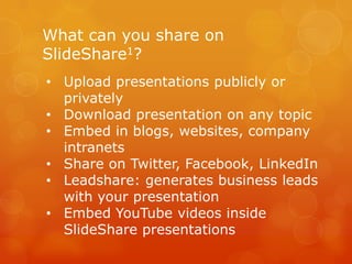 Slide share presentation | PPT