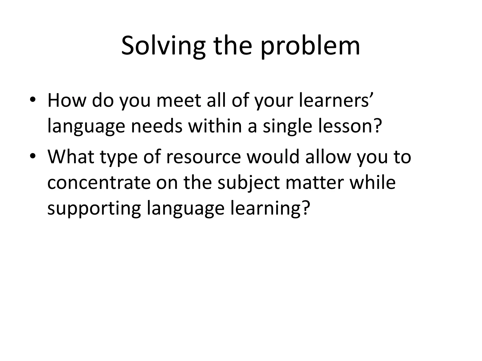Slideshare presentation: Learning a second language | PPT