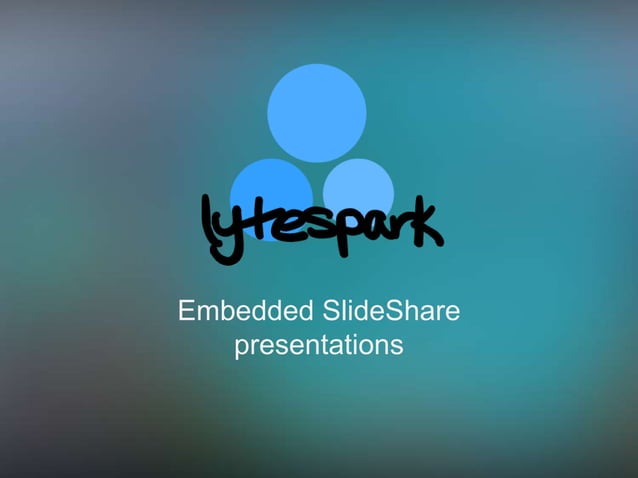Slideshare presentation | PPT
