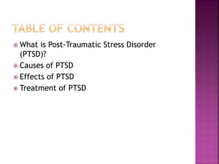Post-Traumatic Stress Disorder (PTSD) | PPT