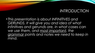Gerunds and Infinitives | PPT