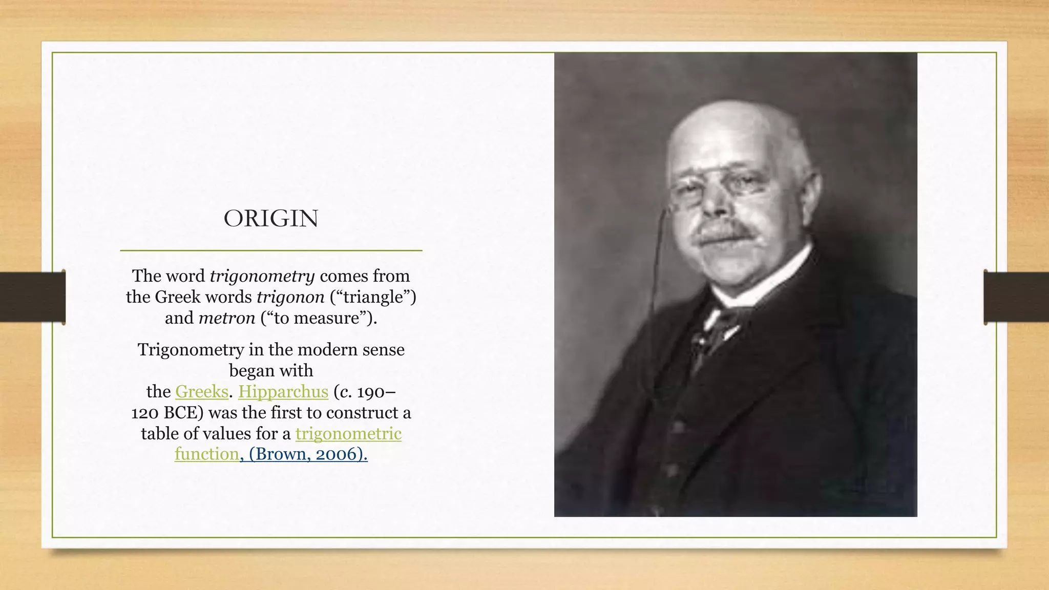 Trigonometry slide presentation | PPTX