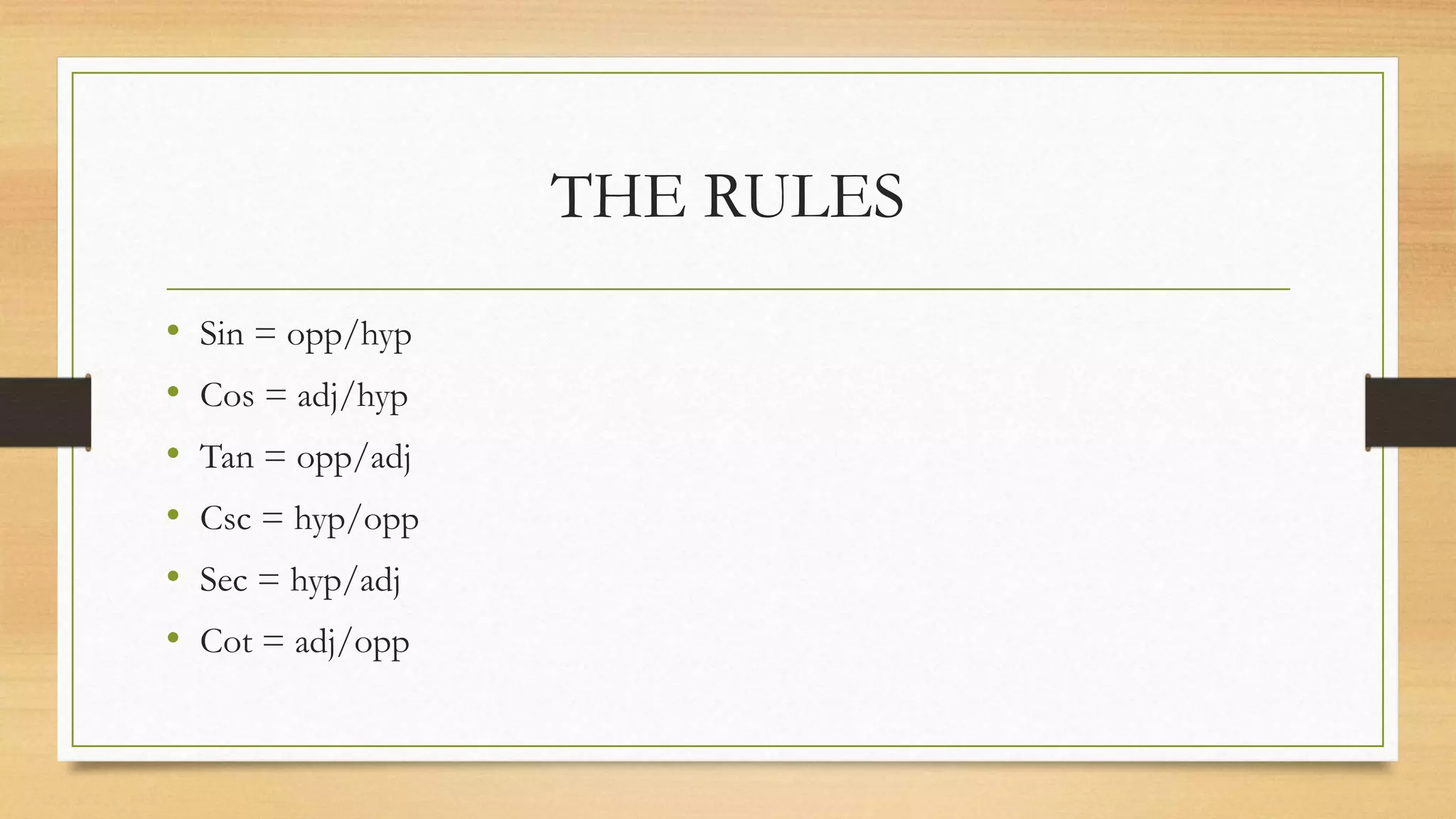 Trigonometry slide presentation | PPTX