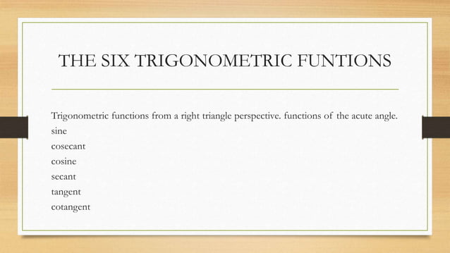 Trigonometry slide presentation | PPTX | Physics | Science
