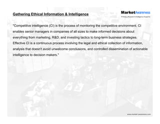 Implementing a Trade Show Intelligence program | PPT