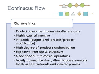 Process choice and layout decisions in manufacturing and services | PDF ...