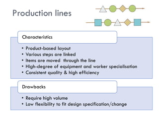 Process choice and layout decisions in manufacturing and services | PDF