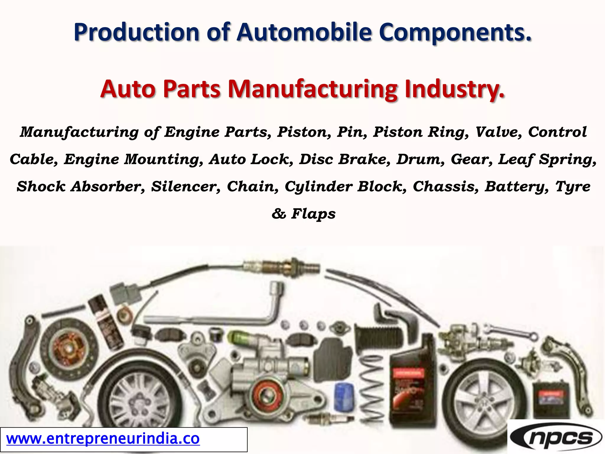 Production of Automobile Components. Auto Parts Manufacturing Industry ...