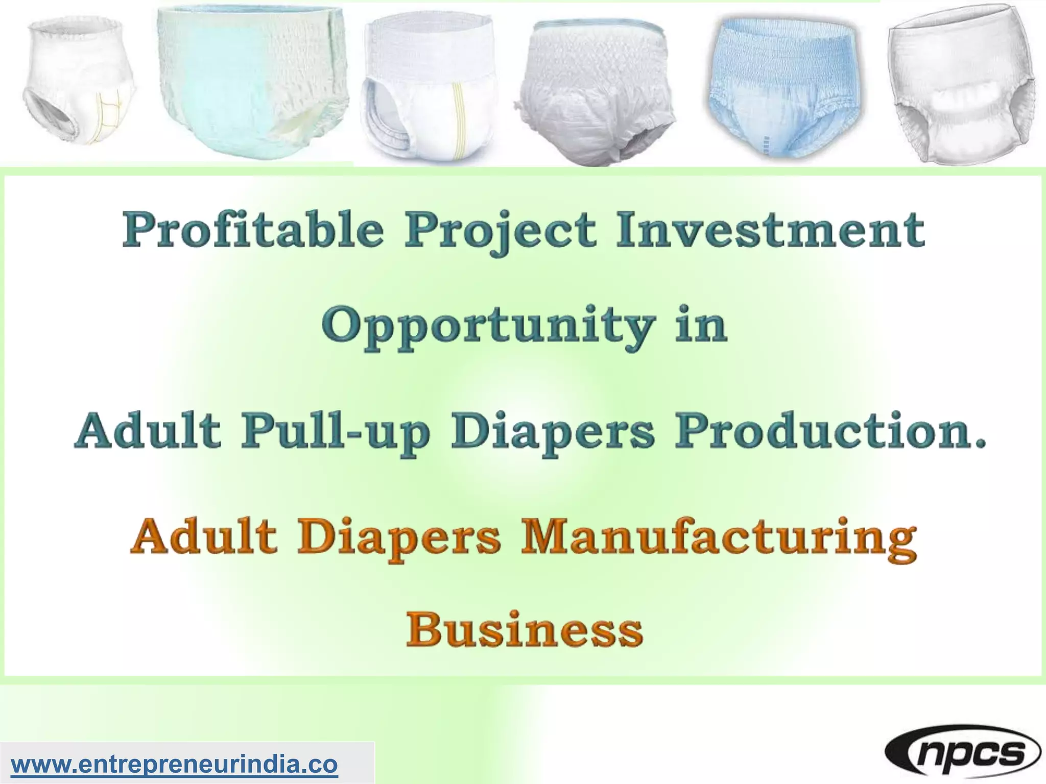 Profitable Project Investment Opportunity in Adult Pull-up Diapers ...