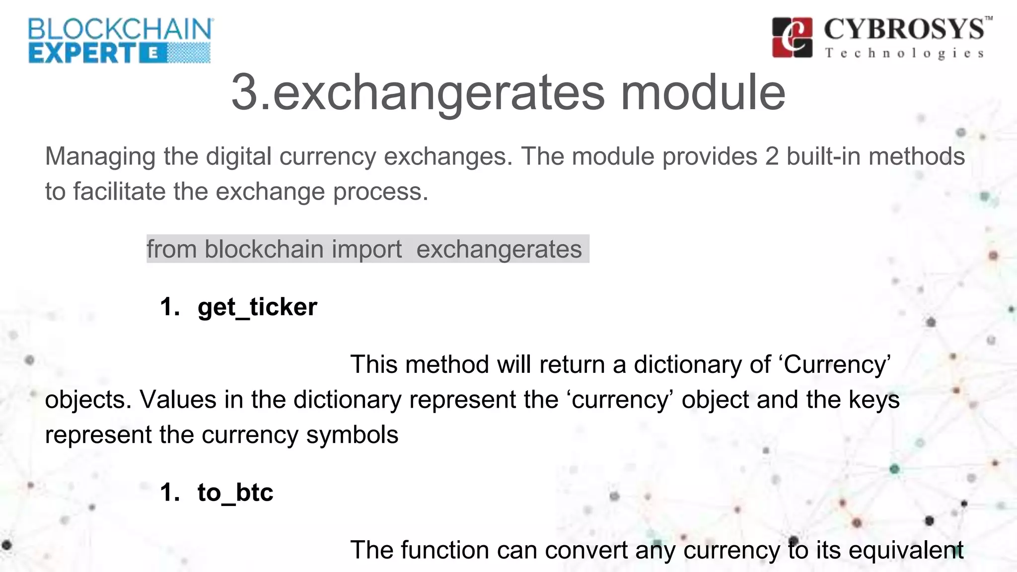 Python packages for blockchain | PPT