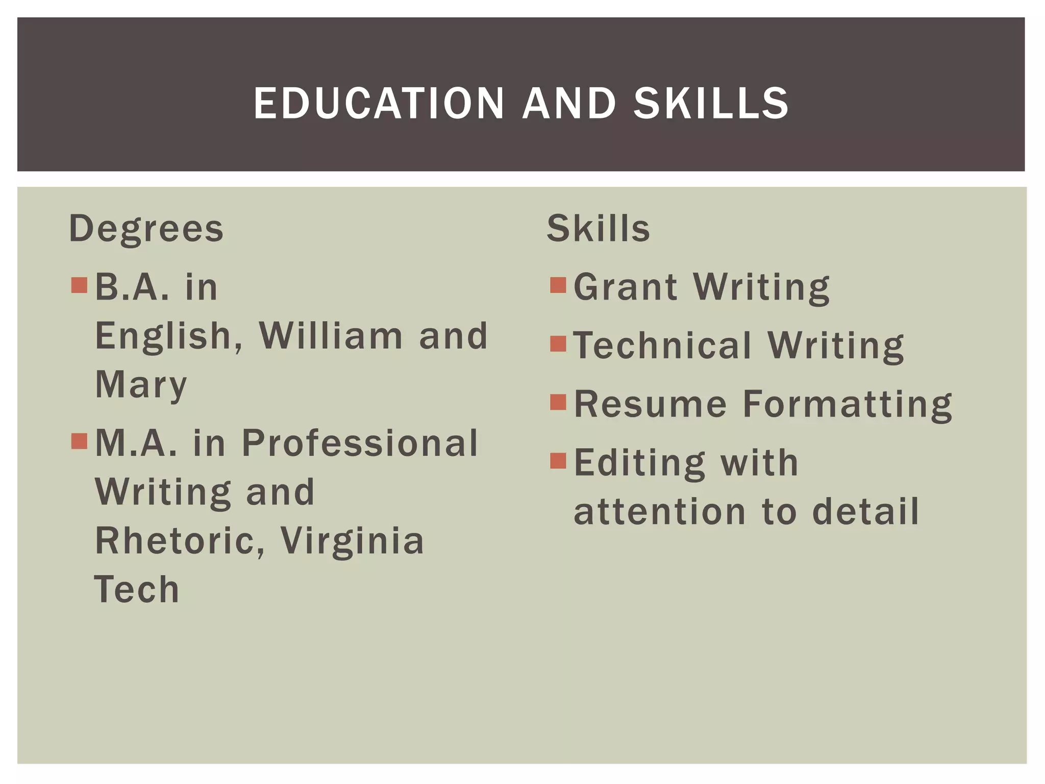 Slideshare Resume | PPT