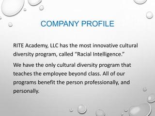 RITE Academy Training Brochure - Corporate, Military, Government ...