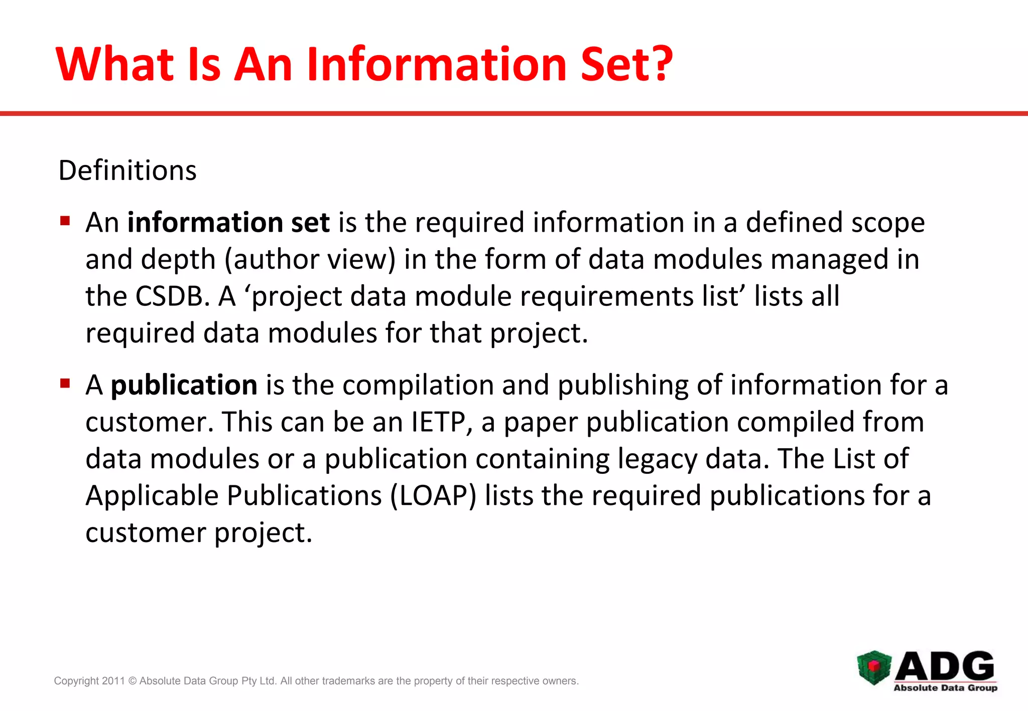 ADG S1000D Series - S1000D Information Sets & Publications | PPTX