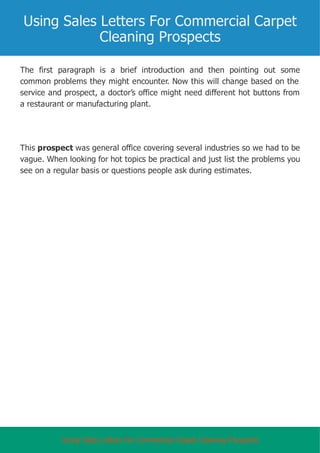 Sample Cleaning Sales Letter | PDF