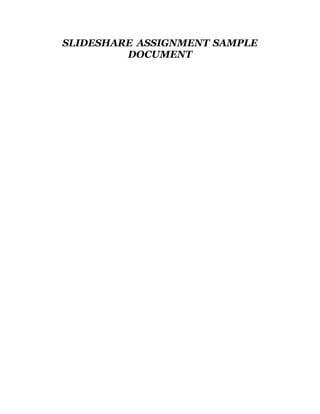Slideshare sample doc | PDF