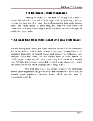 Rainbow Technology Seminar Report | DOCX