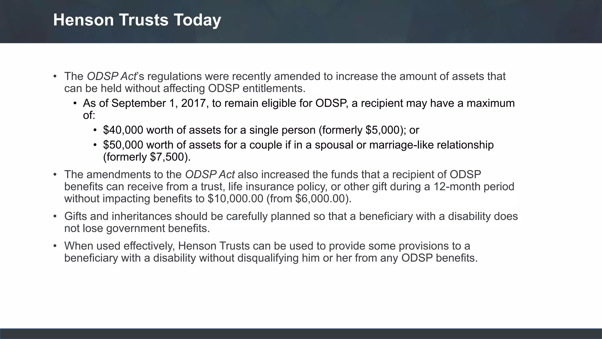 Henson Trusts - an overview | PPTX