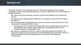Henson Trusts - an overview | PPTX | Government Support and Welfare ...