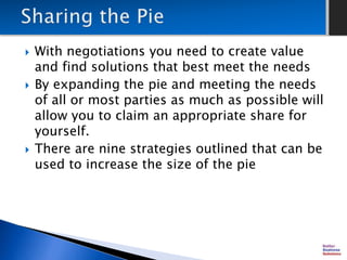Negotiation - Sharing the Pie | PPTX