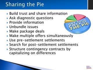 Negotiation - Sharing the Pie | PPTX