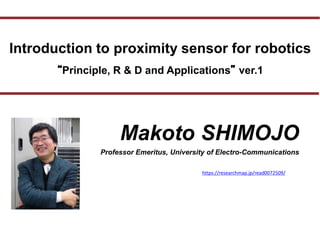 Introduction to proximity sensor for robotics | PDF