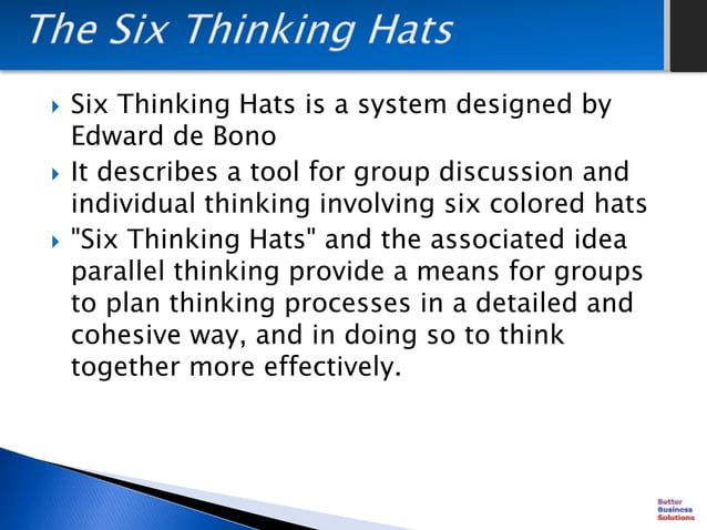 Six Thinking Hats | PPT