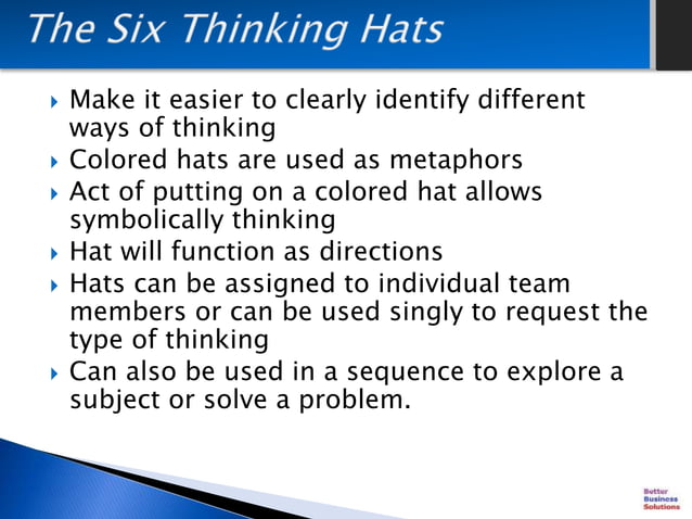 Six Thinking Hats | PPT