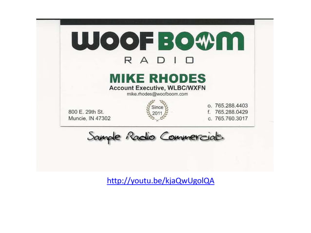 3 Minutes of Sample Radio Commercials | PPT