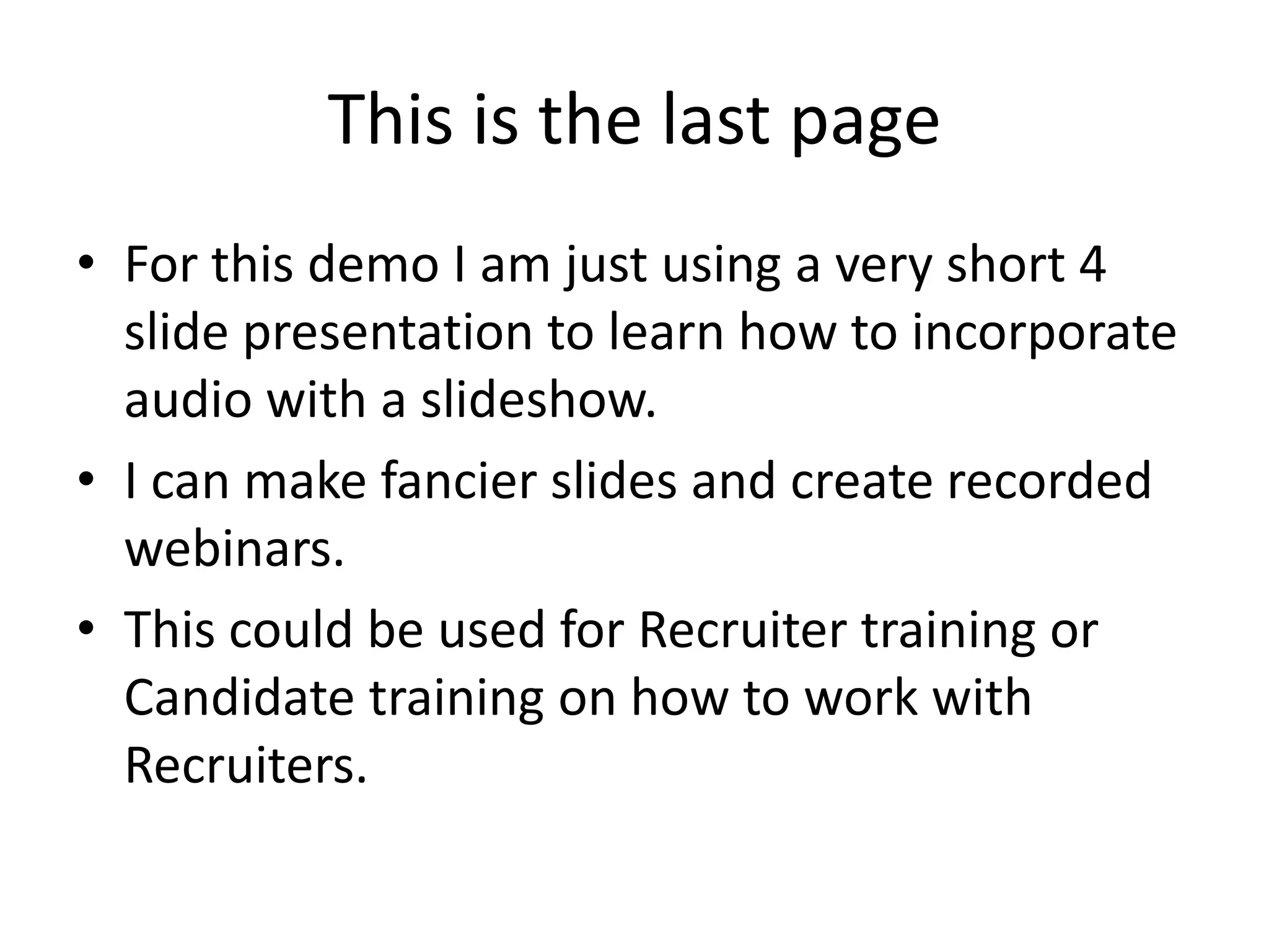 Slideshare slidecast demo | PPTX