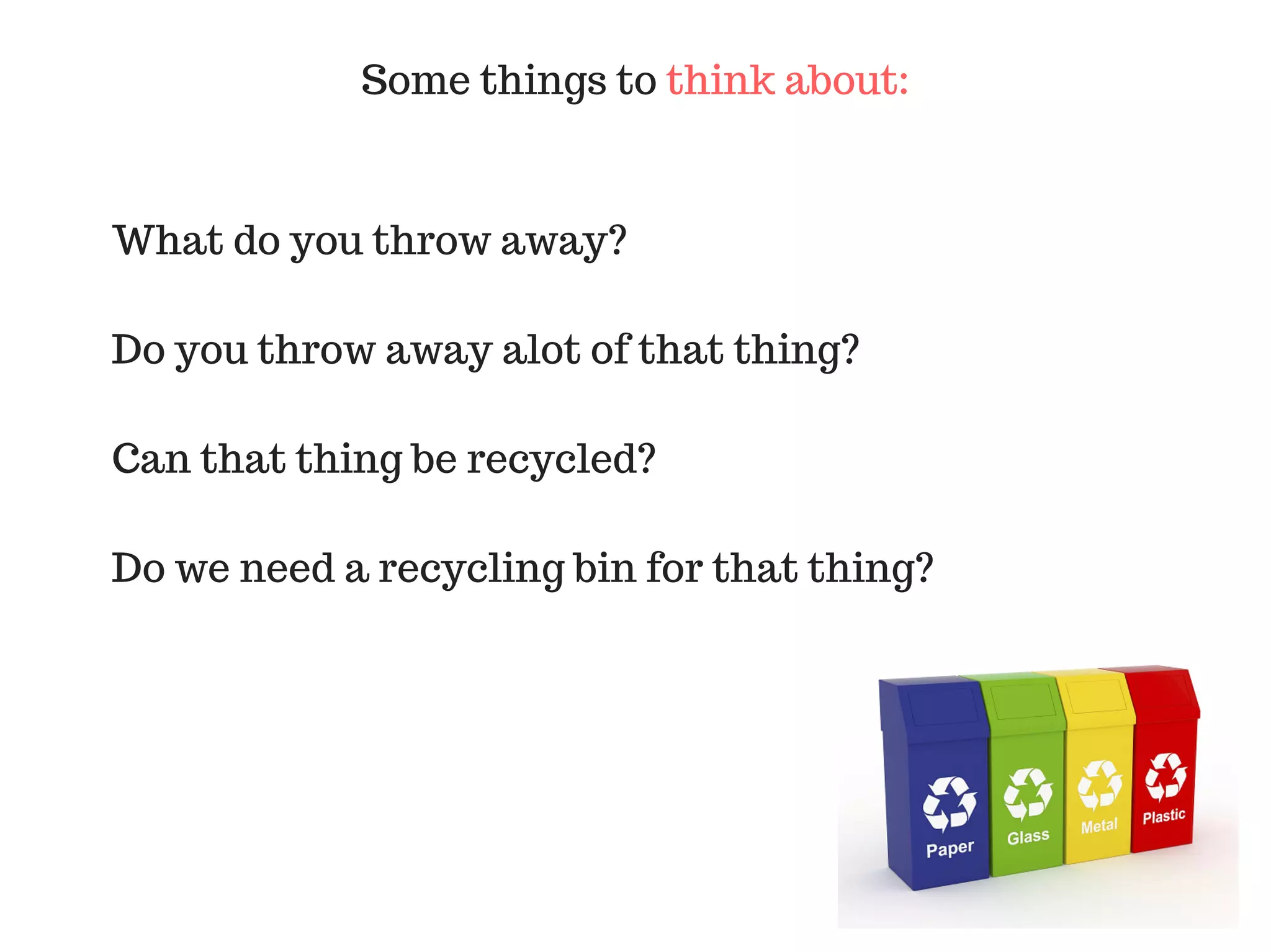 Recycling for 3rd Graders | PDF