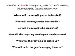 Recycling for 3rd Graders | PDF