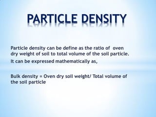 Soil Properties, Soil Porosity, Bulk Density and Particle Density | PDF